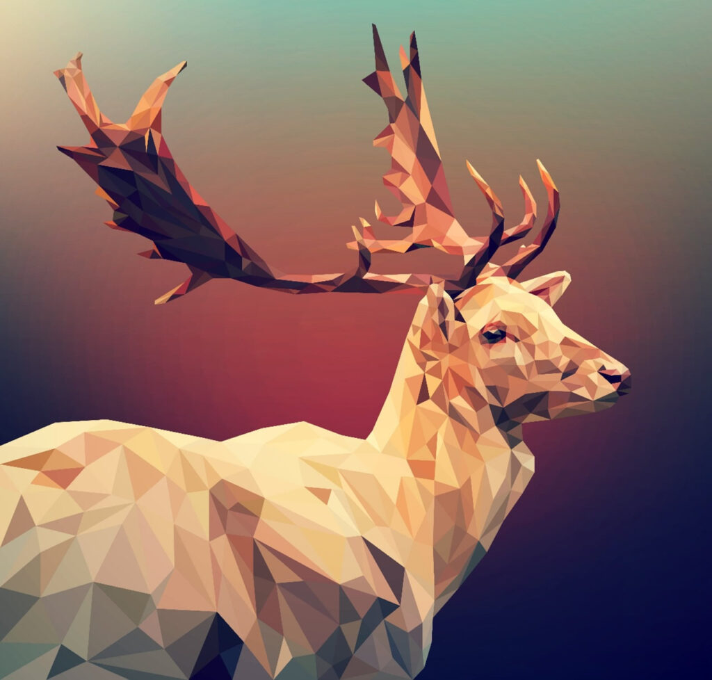 Deer head polygon – Tutorials PICAIO